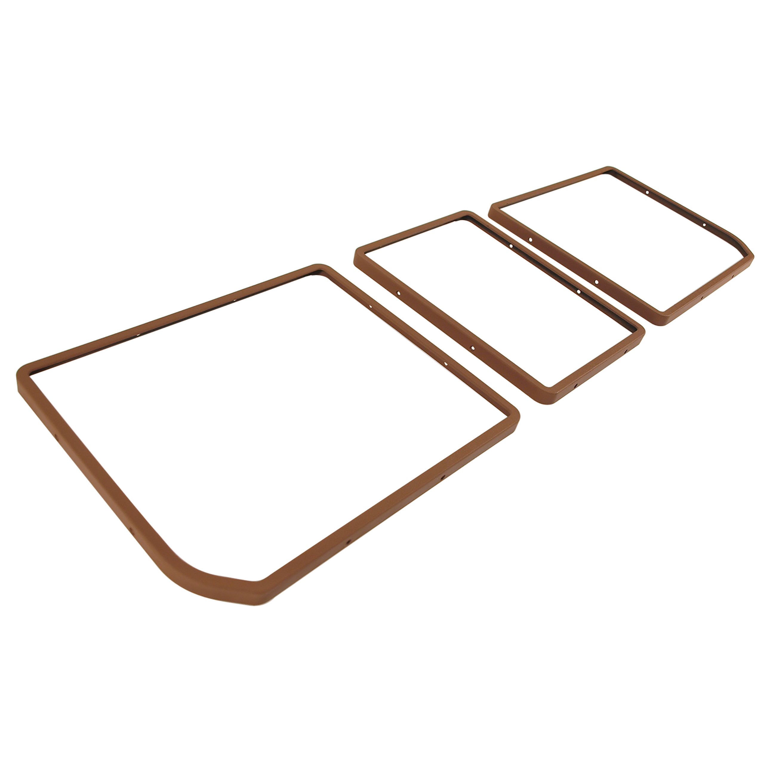 1973 C3 Corvette Rear Compartment Unit Door Frames Dark Saddle 3 Piece ...