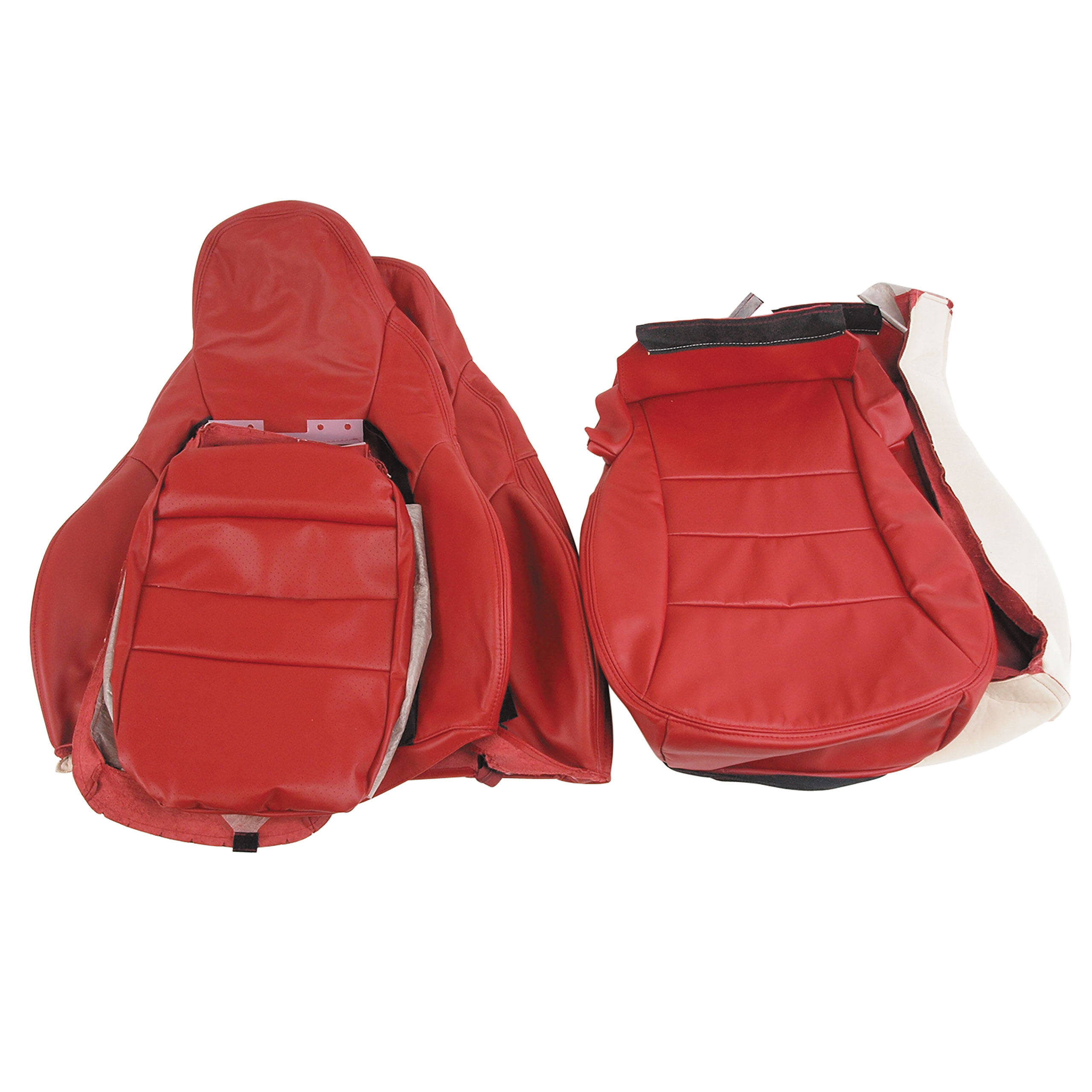 2005-2011 C6 Corvette 100% Leather Sport Seat Covers - Red -SouthernCarParts.com | Southern Car ...