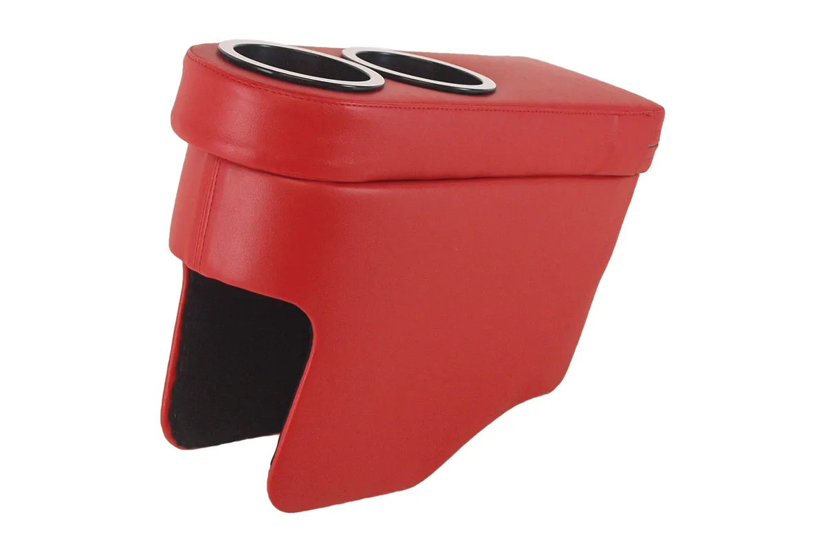 1963-1966 C2 Corvette C2 Bullet Console - Dual Cup Holders - Fiesta Red ...