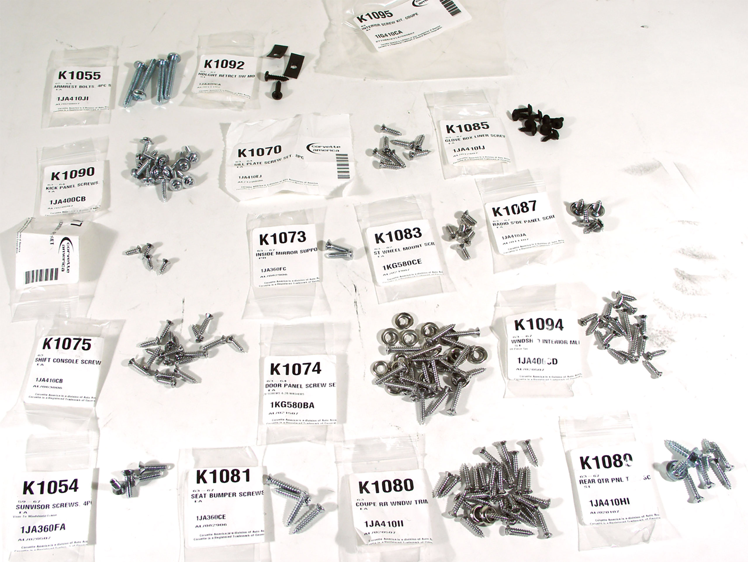 1963 C2 Corvette Interior Screw Kit Coupe -SouthernCarParts.com ...