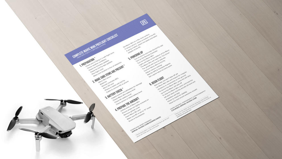 Complete Mavic Mini Preflight Checklist PDF [Printable] | Aerial Guide