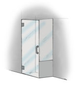 Celesta Frameless 3/8-inch Glass Swing Door & Return Panel Shower Door ...