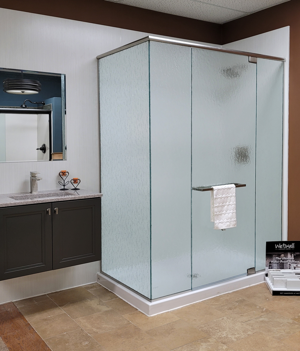 Geolux Frameless 3/8-inch Glass Swing Door, Inline Panel, & Return ...