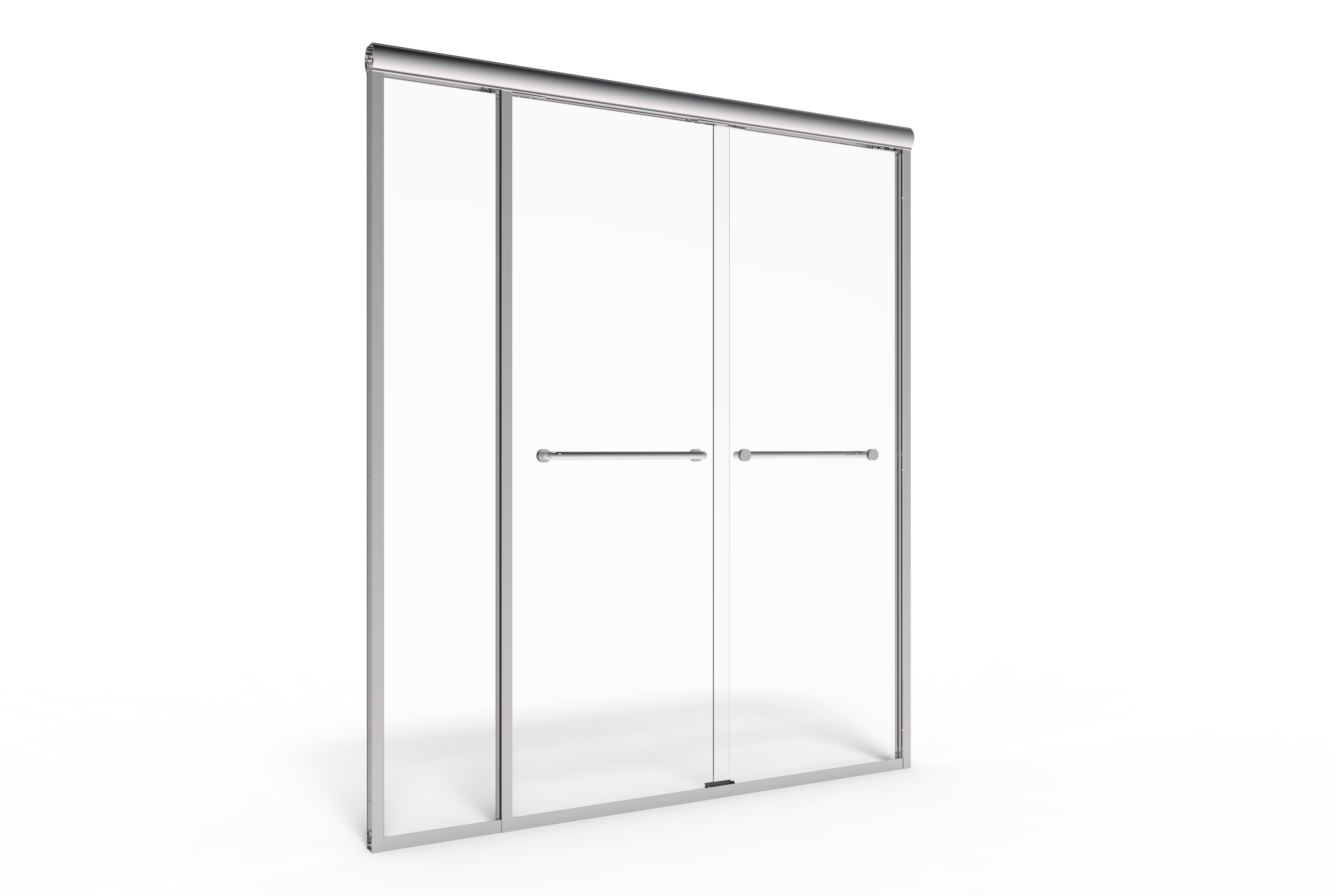Infinity Semi-Frameless 1/4-inch Glass Sliding with Inline Panel Shower ...