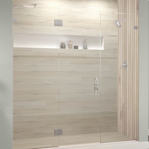 Infinity Semi-Frameless 1/4-inch Glass Panel Swing Door Panel Shower ...