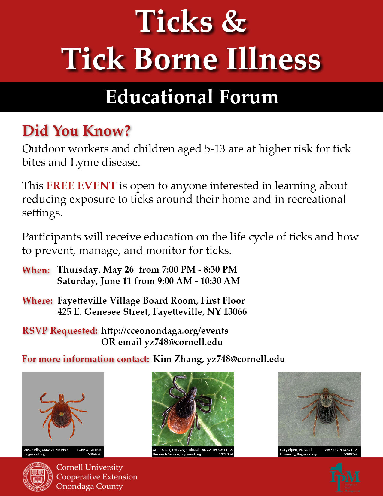 Cornell Cooperative Extension | Ticks and Tick Borne Illnesses Presentation