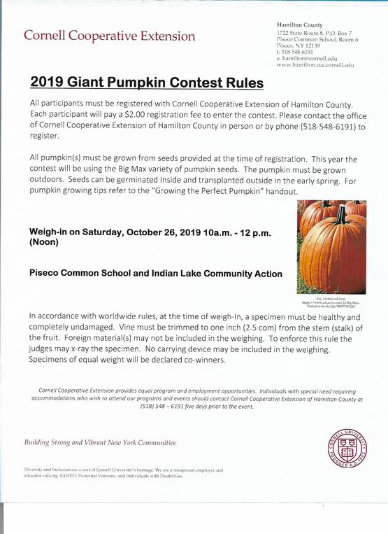 Cornell Cooperative Extension | Giant Pumpkin Contest