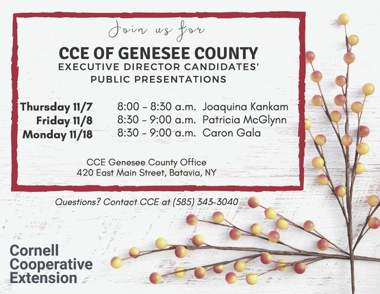 Cornell Cooperative Extension | CCE of Genesee County Executive ...