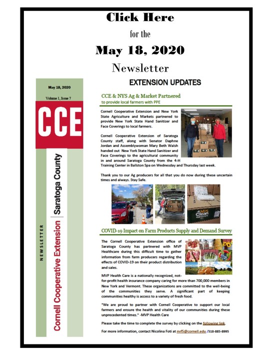 Cornell Cooperative Extension | CCE Saratoga Newsletter