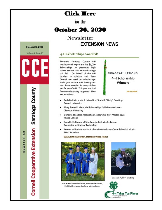 Cornell Cooperative Extension | CCE Saratoga Newsletter