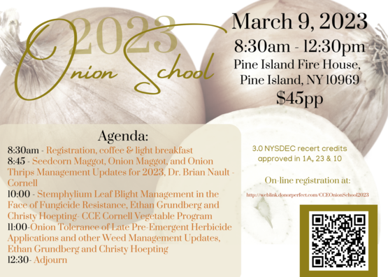 Cornell Cooperative Extension | 2023 Onion School