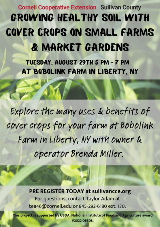 Cornell Cooperative Extension | Growing Healthy Soil with Cover Crops ...