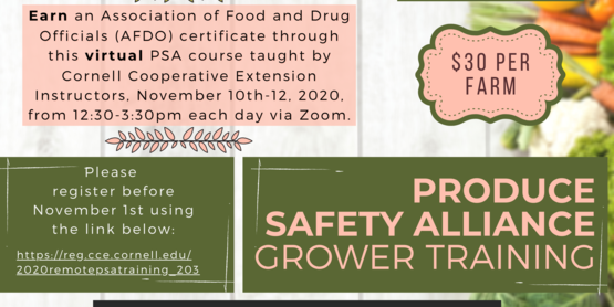 Cornell Cooperative Extension | Produce Safety Alliance training