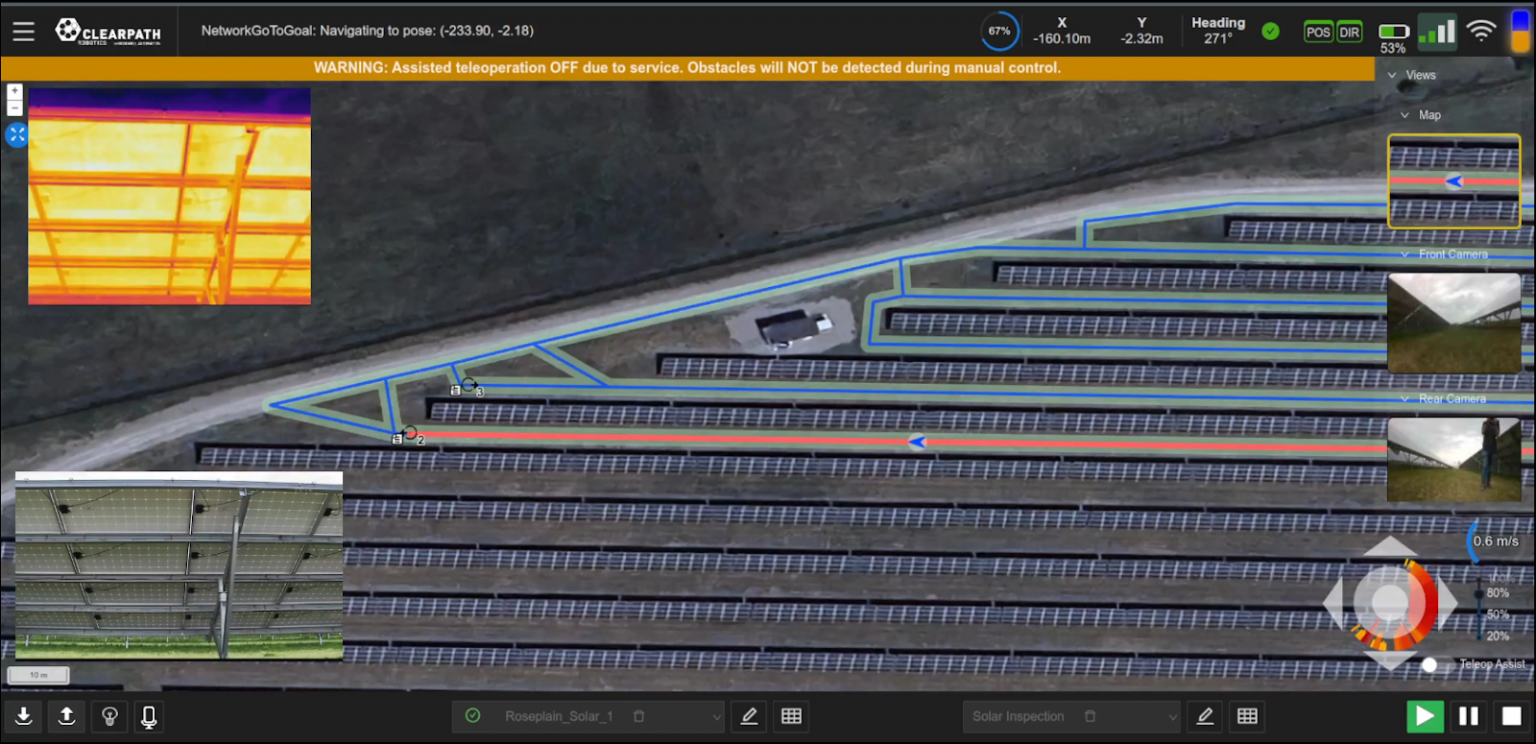 Autonomous Solar Farm Inspection with Husky Observer - Clearpath Robotics