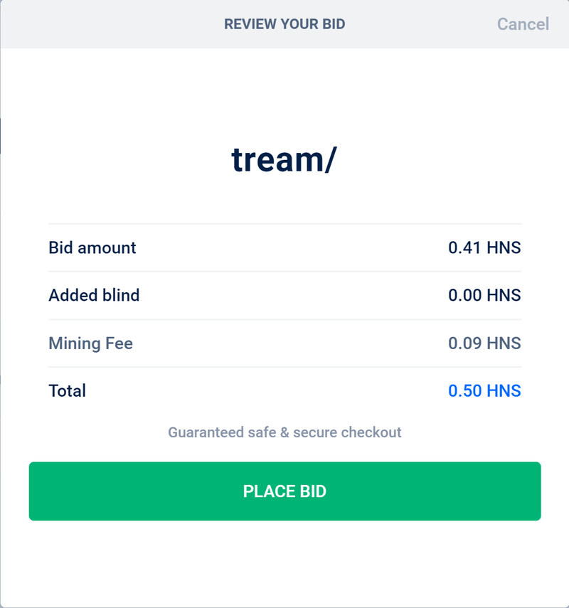 How to Bid on a Handshake Name Auction using Namebase