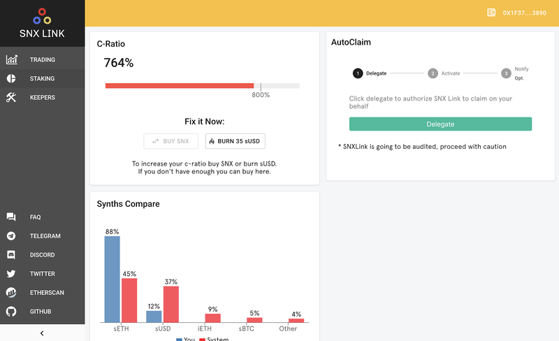 Introducing SNX Link - a Synthetix Portfolio Manager