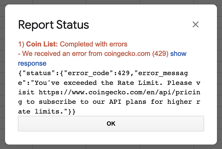 How to Import Crypto Prices in Google Sheets (With Examples) | CoinGecko API