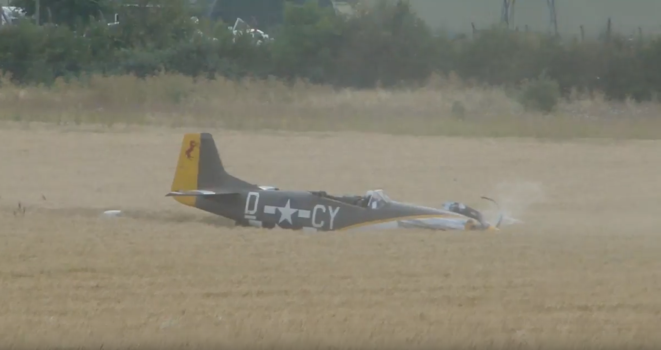 Watch a P-51 pilot skilfully ditch in a cornfield | Flite Test