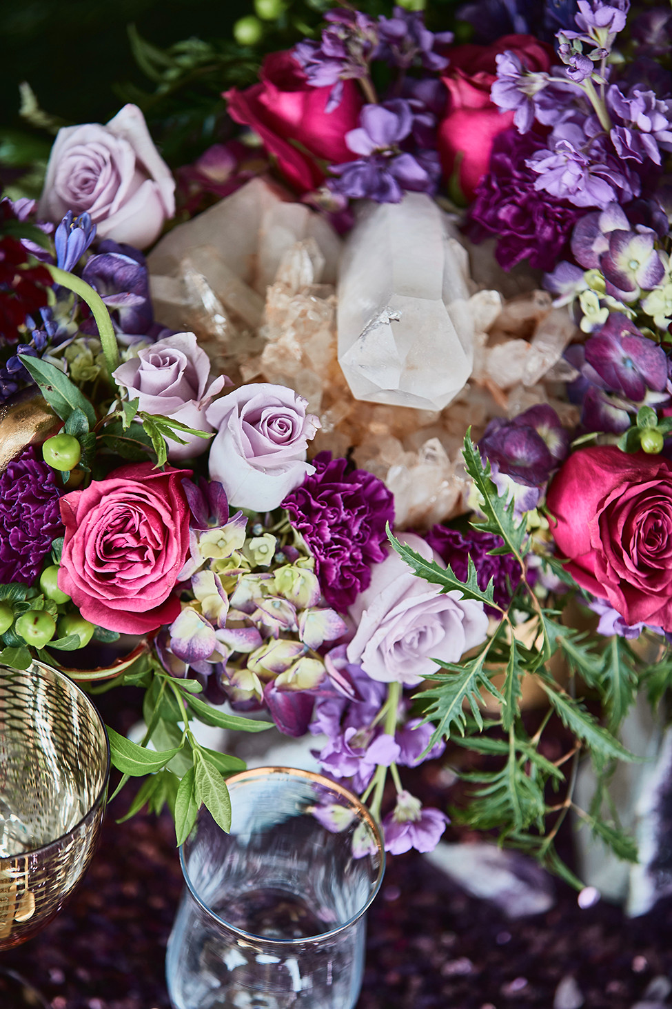 Hidden Gems: "Amethyst" Tablescape by Shirley's Flower Studio ...