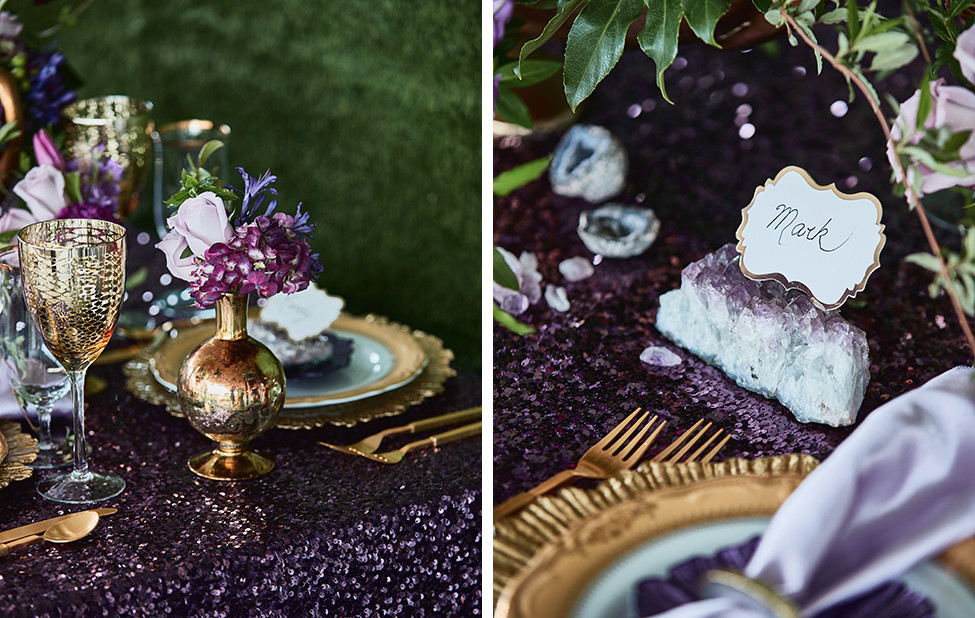 Hidden Gems: "Amethyst" Tablescape by Shirley's Flower Studio ...