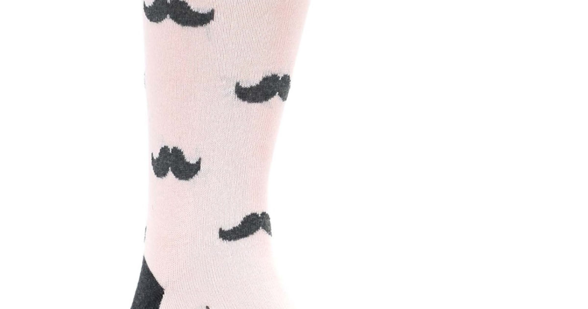 Pink Mustache Socks | Louie's Tux Shop