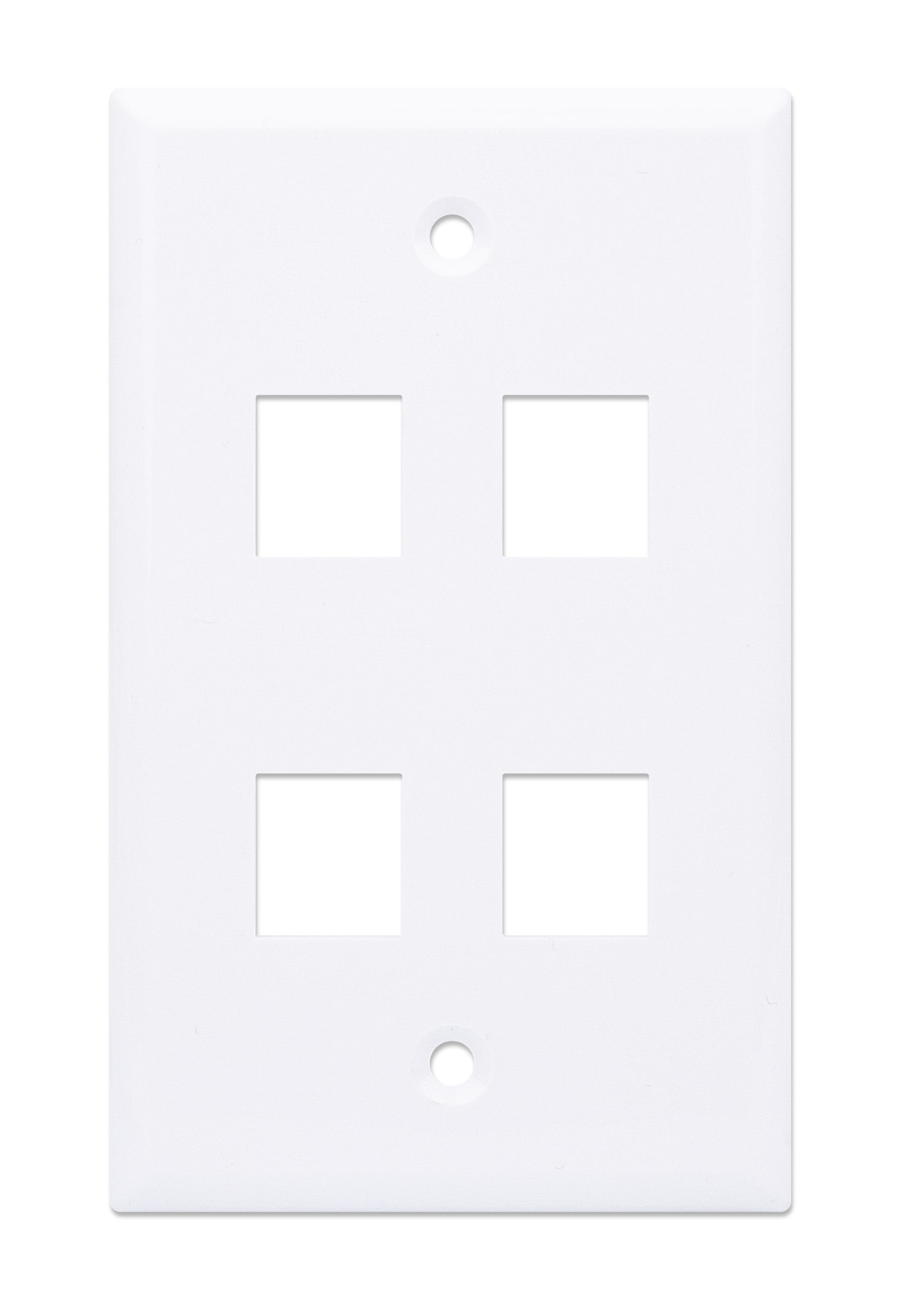 Intellinet 4-Outlet Keystone Wall Plate (772440)