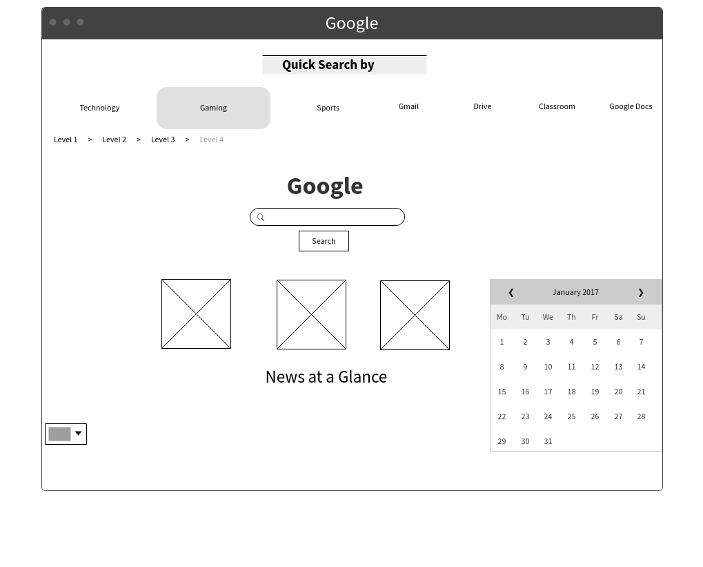 Redesigning Google Website - Wireframe | Devpost
