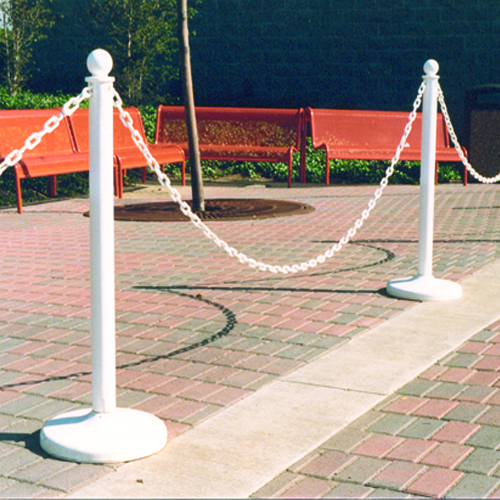 White Plastic Stanchion | Mutton Party and Tent Rental