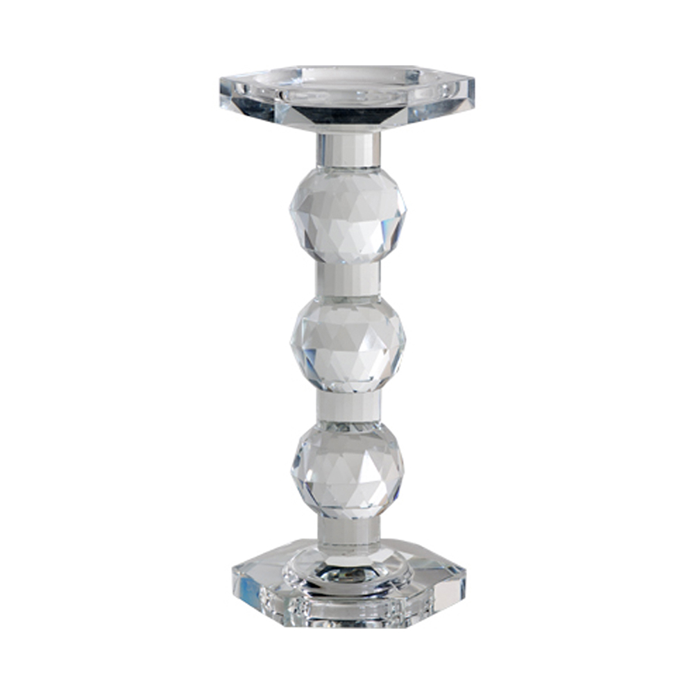 Rylee Large Crystal Pillar Holder | Mutton Party and Tent Rental