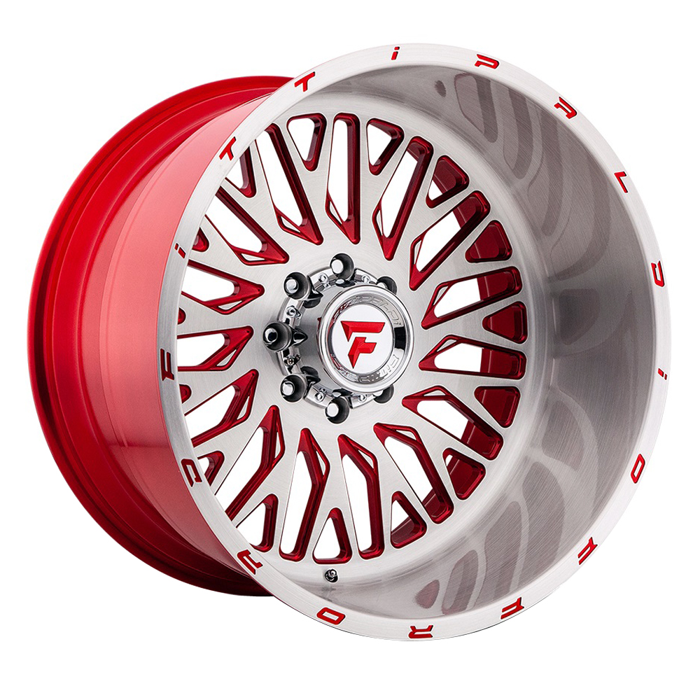 Fittipaldi Offroad Wheels FTF07 Alpha - Brushed Red Rim Wheel Size ...