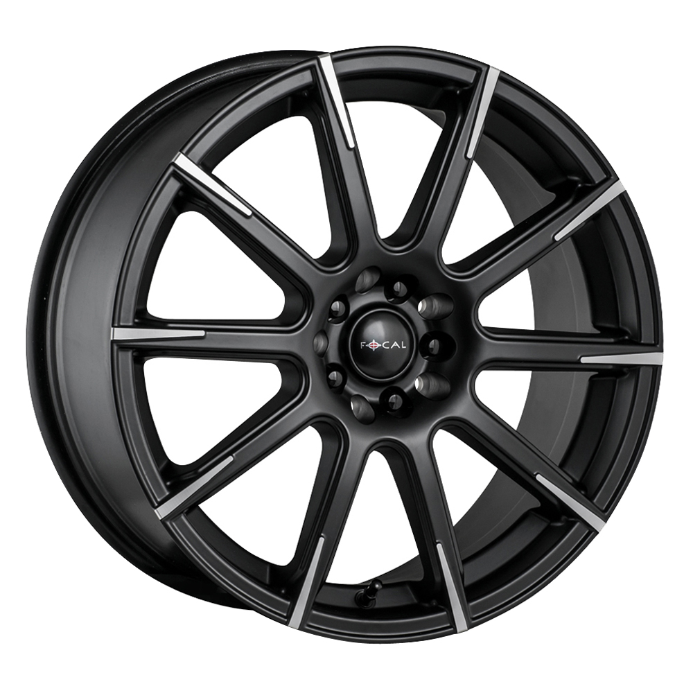 Focal Wheels 452 F-52 - Satin Black w/Cut Accents Rim Wheel Size 17x8 ...