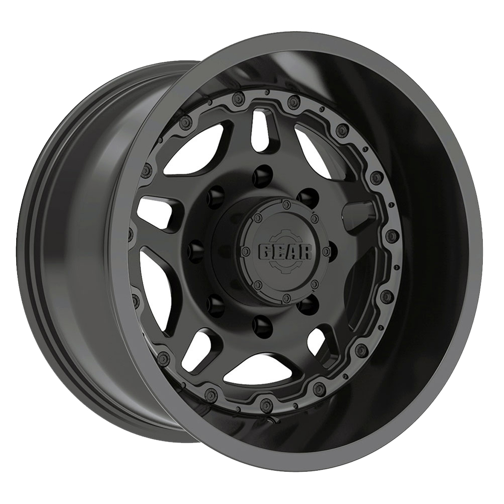 744B Drivetrain - Satin Black/Black Rim by Gear Offroad Wheels Wheel ...