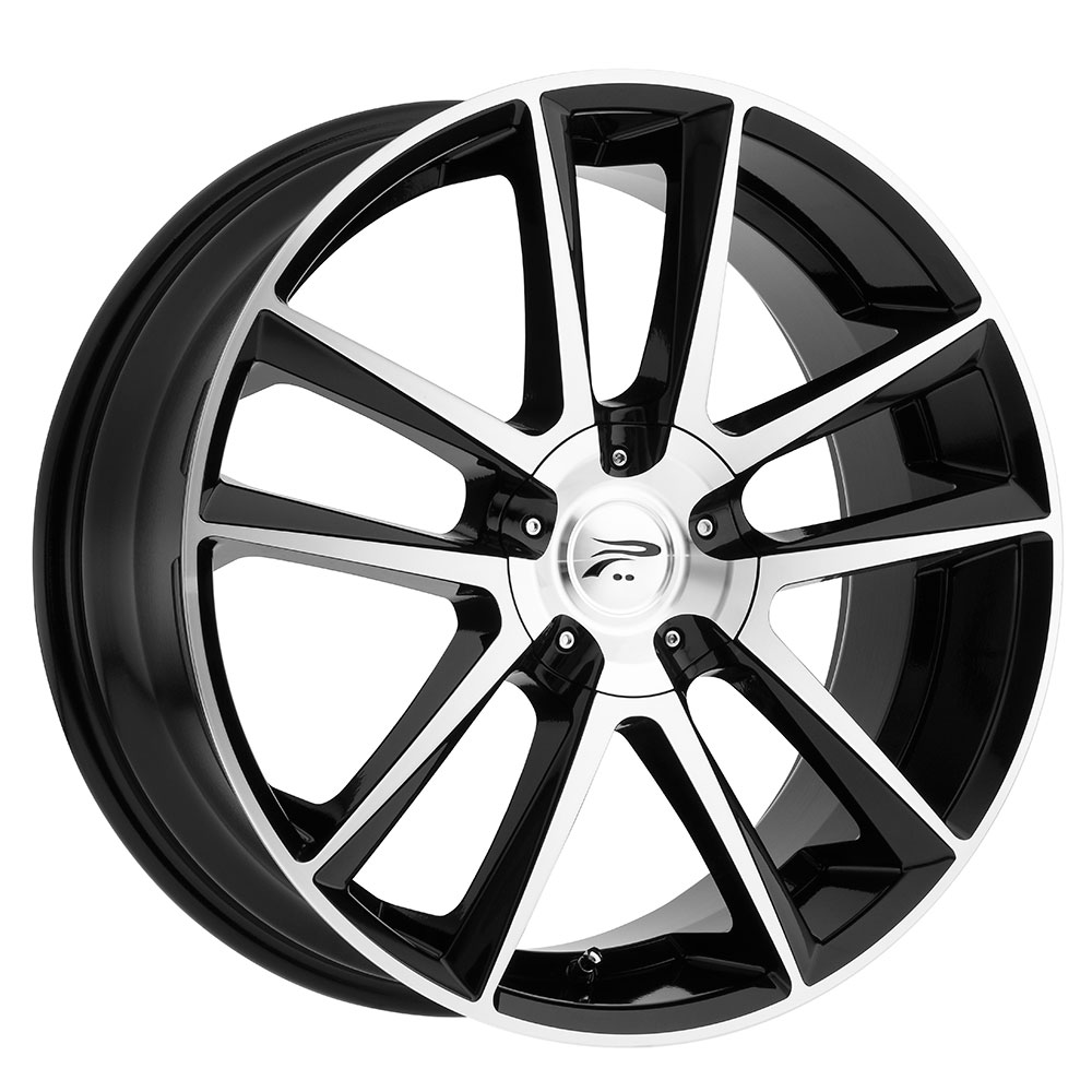 Platinum Wheels 436U Gemini - Gloss Black w/ Cut Face Rim Wheel Size ...