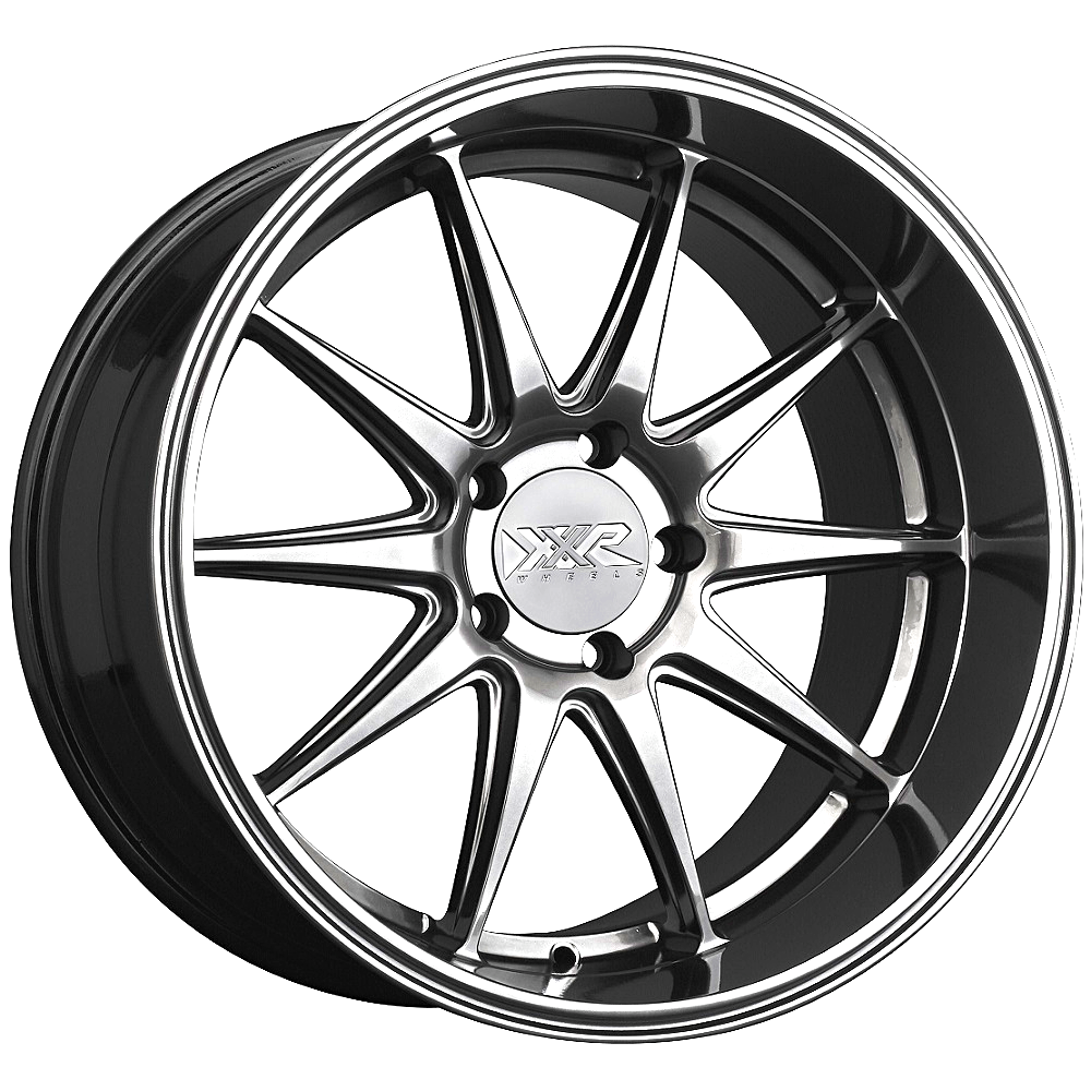 XXR Wheels 527D - Chromium Black Rim - Performance Plus Tire