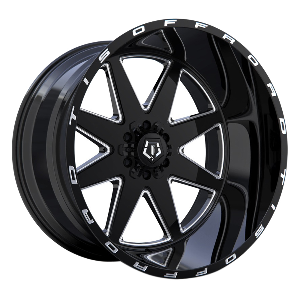 TIS Wheels 551BM - Gloss Black Milled Accents and Lip Logo Rim ...