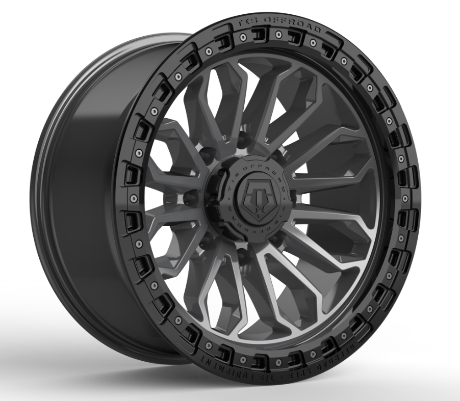 TIS Wheels 556AB 8 - Satin Anthracite with Cast Black Bead Ring Rim ...