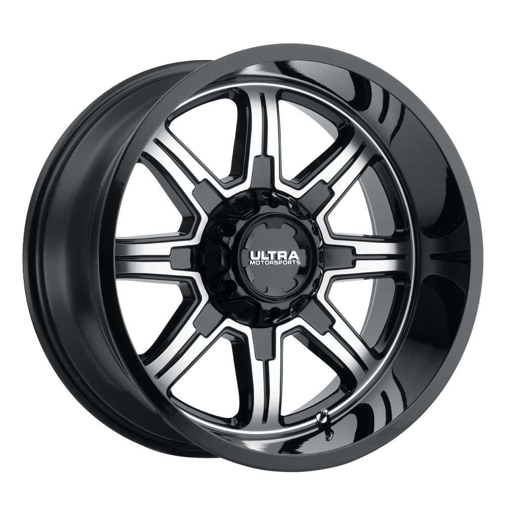 Ultra Wheels 229 Menace - Gloss Black w/ Diamond Cut Face and Clear ...