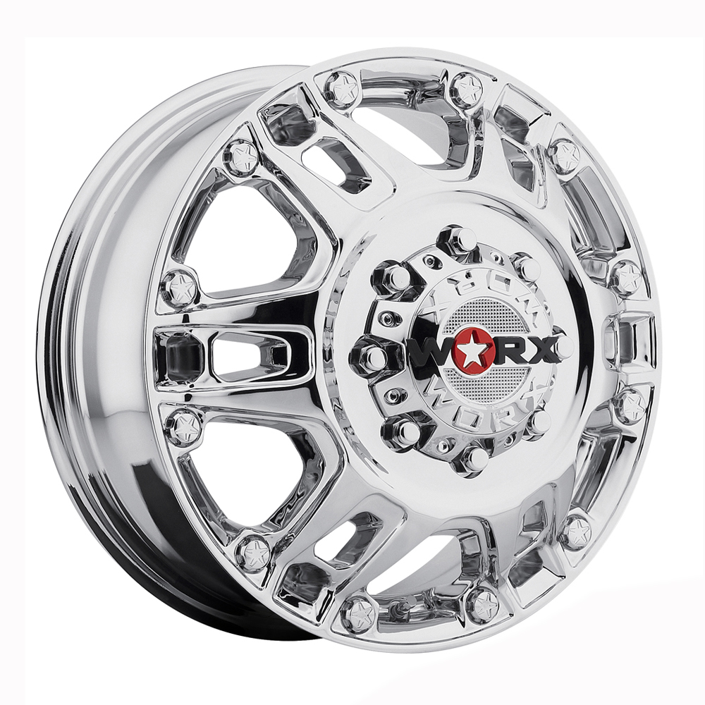 Worx Wheels 803C Beast Dually Front - Chrome Plated Rim Wheel Size 17x6 ...