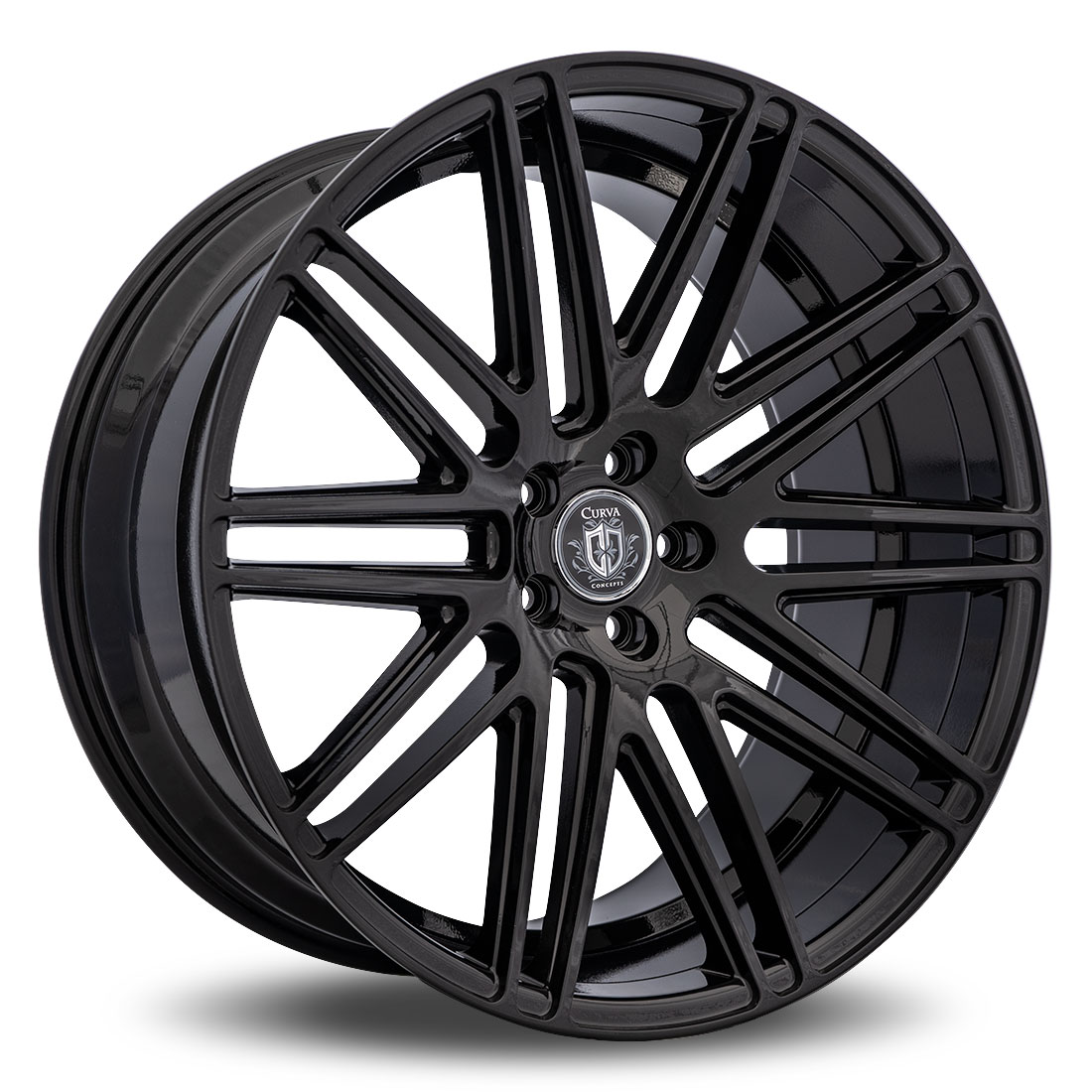 Curva Wheels C50 - Gloss Black Rim Wheel Size 22x9 - Performance Plus Tire