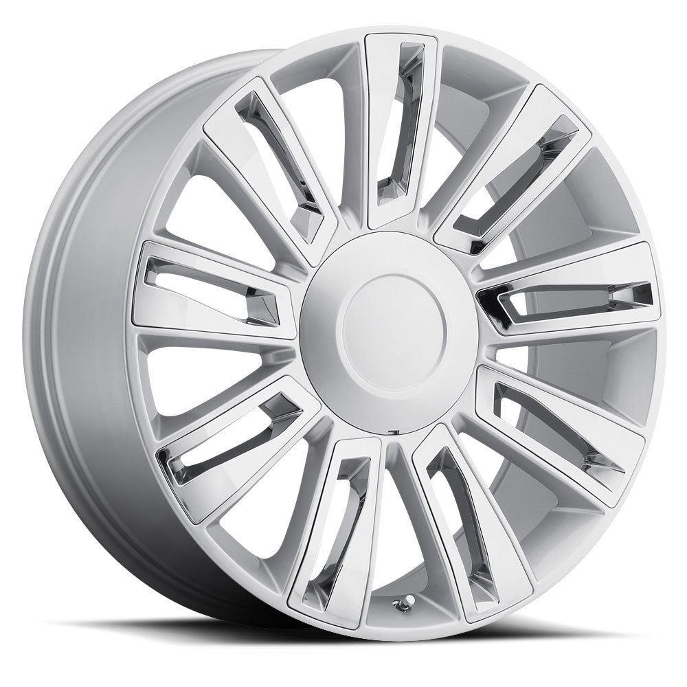 Factory Reproductions Wheels FR 58 Escalade - Silver/Chrome Inserts Rim ...