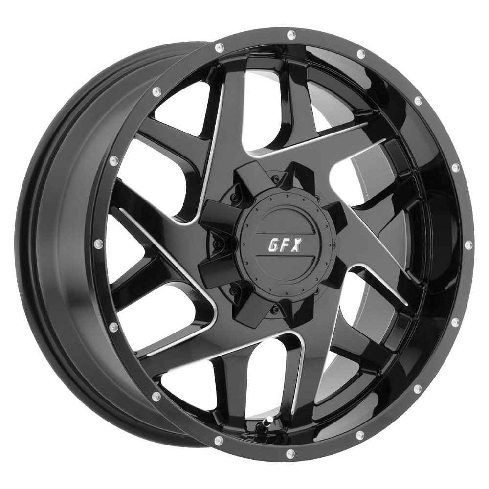 G-FX Wheels TM2 - Gloss Black Milled Rim Wheel Size 18x9 - Performance ...