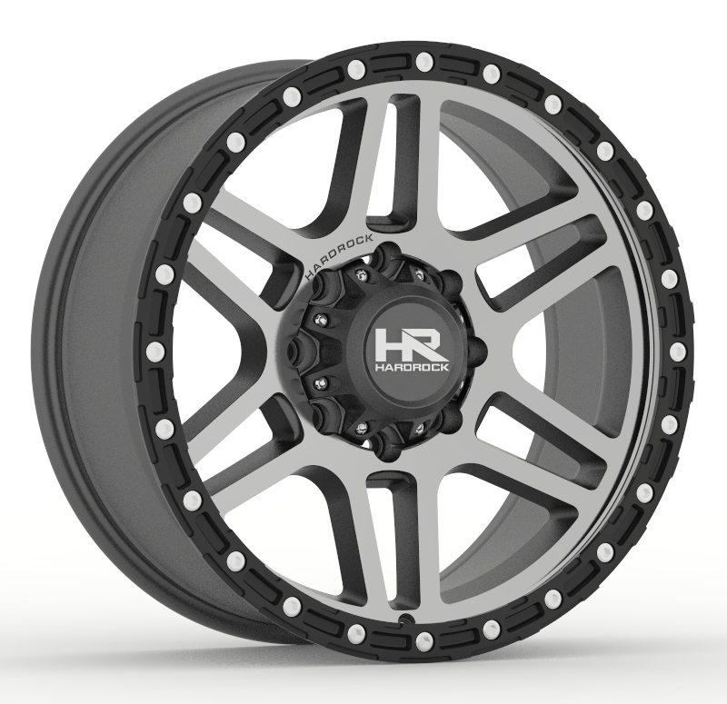 Hardrock Offroad Wheels H103 - Matte Gunmetal-Black Beadlock Rim ...