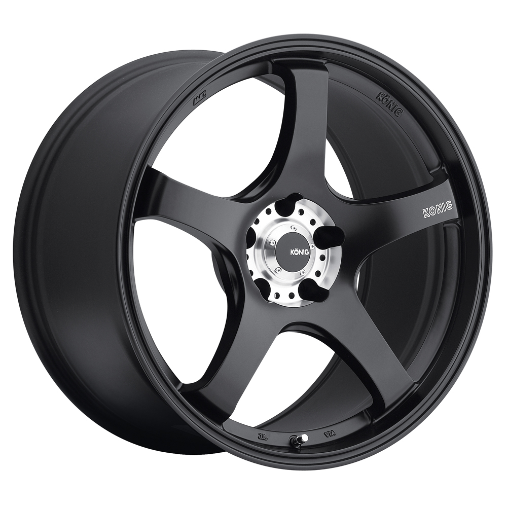 Konig Wheels Centigram - Matte Black/Machine PCD Rim Wheel Size 19x8.5 ...