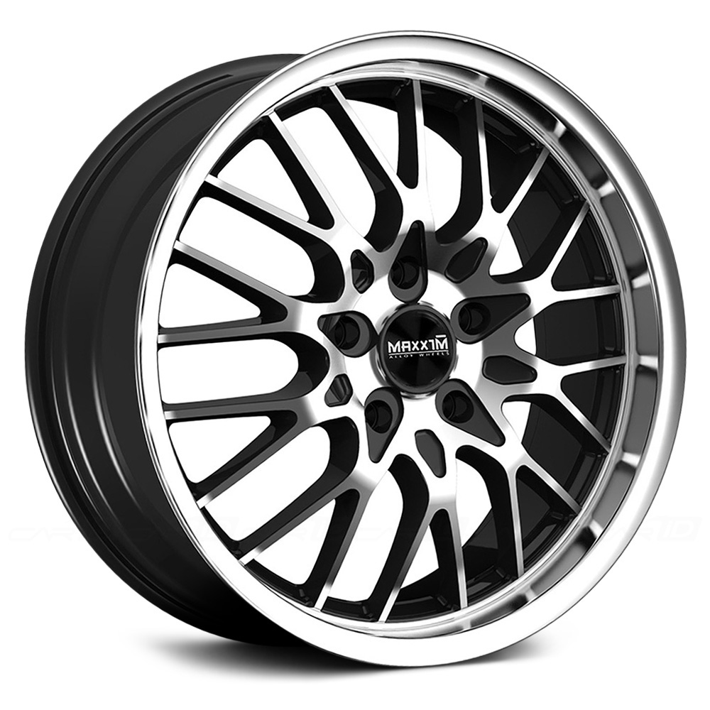 Maxxim Wheels Chance - Gloss Black w/Machine Lip & Face Rim Wheel Size ...