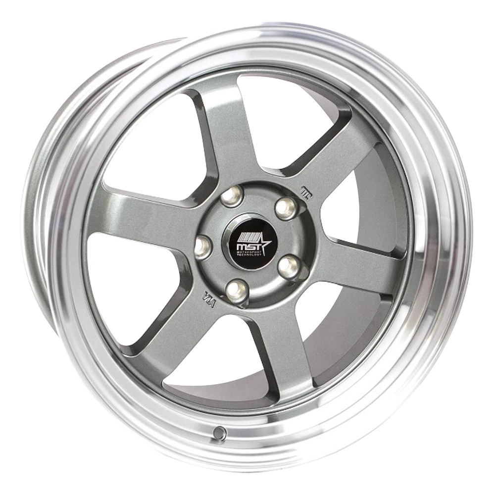 MST Wheels Time Attack - Gunmetal w/Machined Lip Rim Wheel Size 15x8 ...