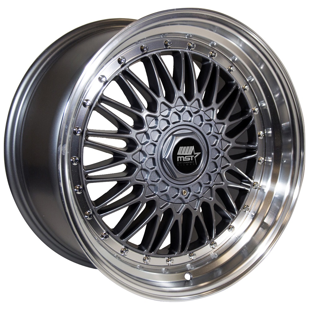MT13 - Gunmetal w/Machined Lip Rim by MST Wheels Wheel Size 18x9 ...