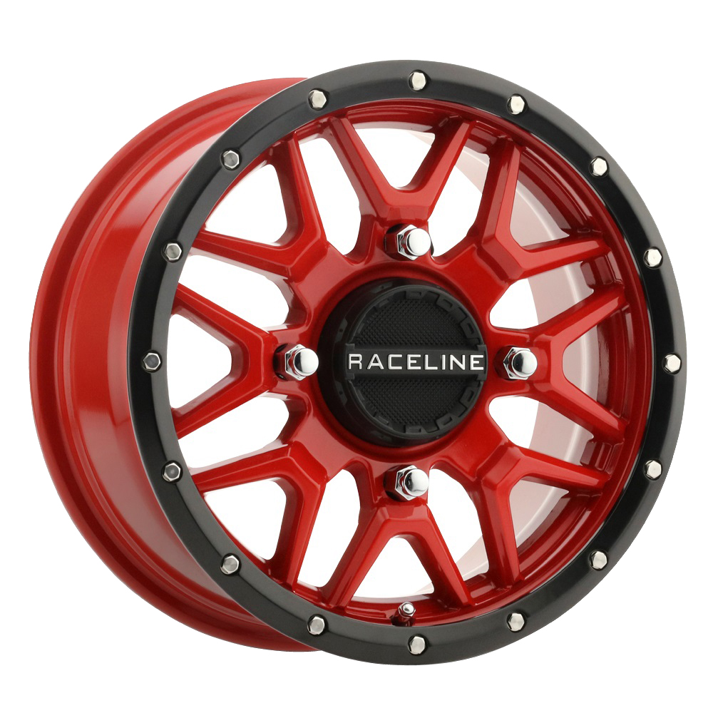 Raceline Wheels A94R Krank - Red/Black Simulated Beadlock Rim ...