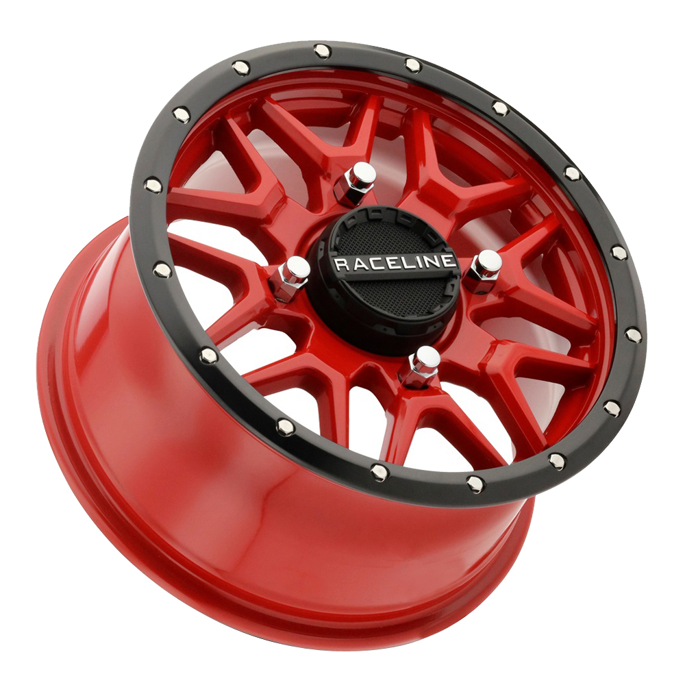 Raceline Wheels A94R Krank - Red/Black Simulated Beadlock Rim ...
