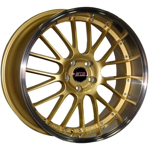 STR 514 - Gold Machine Lip Rim by STR Racing Wheels - Performance Plus Tire