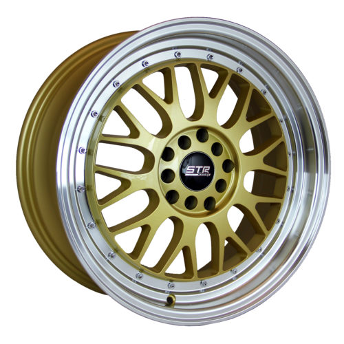 STR 601 - Gold Machine Lip Rim by STR Racing Wheels - Performance Plus Tire